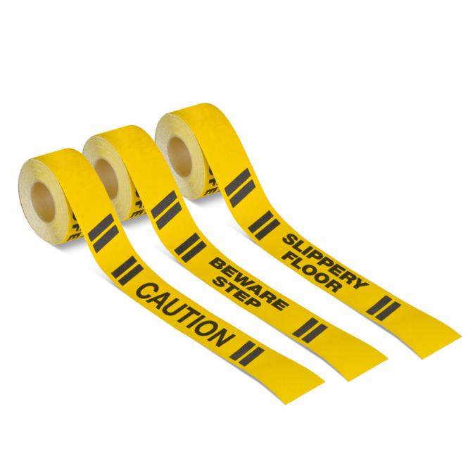 m2 Anti-Slip Tape Advarsel Gul/Sort "Slippery Floor" 75mm x 18.3m ...